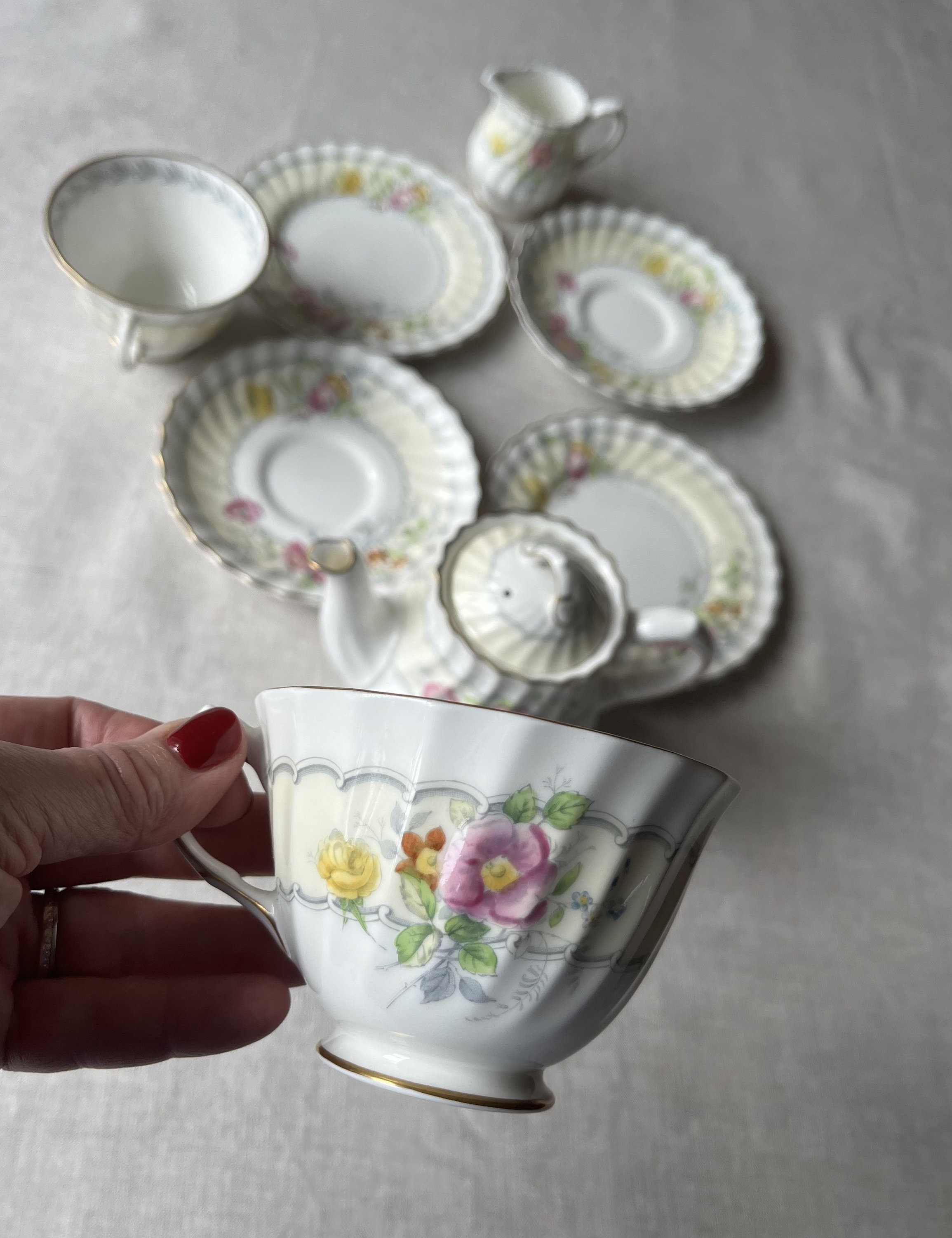 Royal Doulton Farley Fine Bone China Set of 8/ Vintage Tea Set H4882 ...