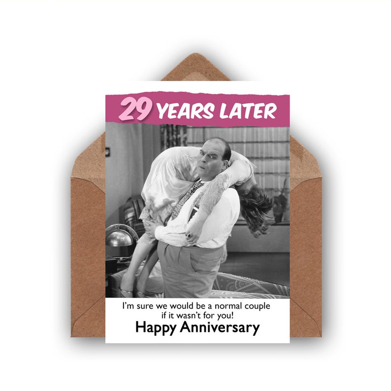 29th Anniversary Card Funny Anniversary Card Milestone Anniversary ...