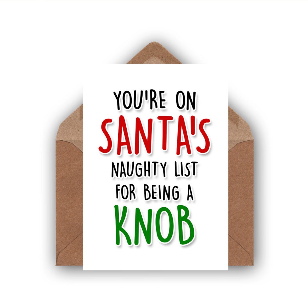 Funny Christmas Card Rude Christmas Card Humorous Xmas Card Offensive ...