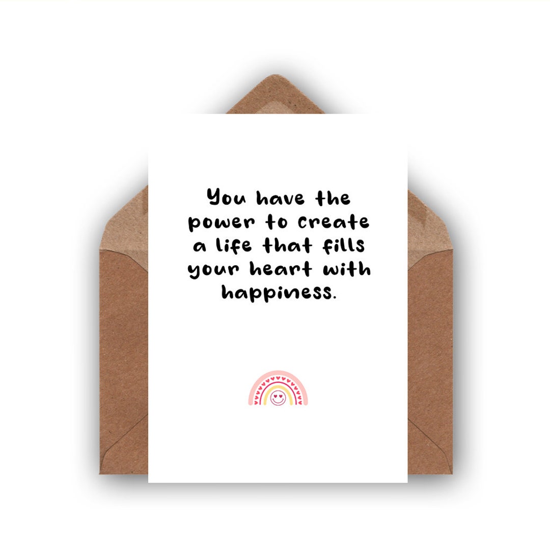 Mindfulness Card Positivity Card Thinking of You Card - Etsy