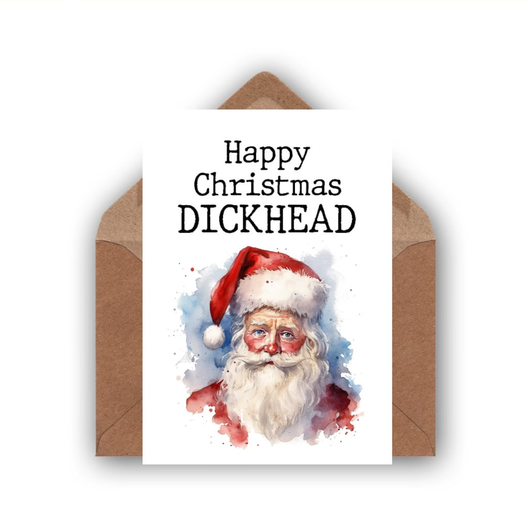 Funny Christmas Card Rude Christmas Card Humorous Xmas Card Offensive ...