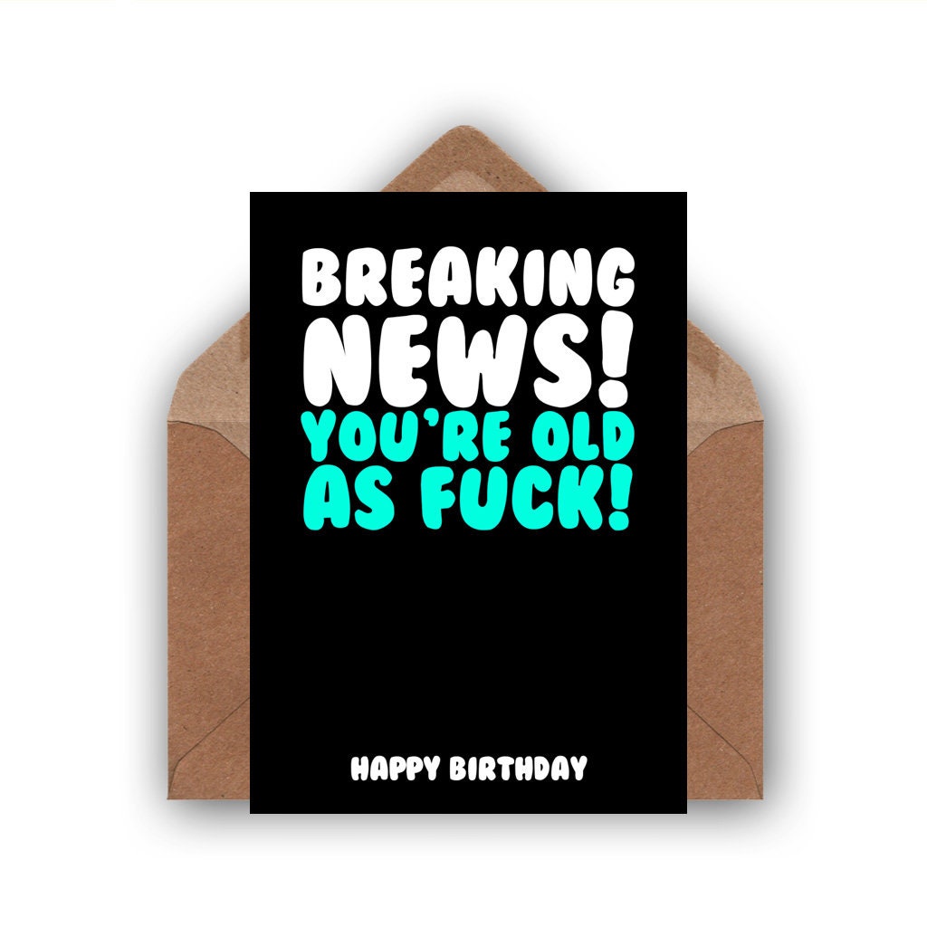 Funny Birthday Card Rude Birthday Card Humorous Birthday Card Rude ...