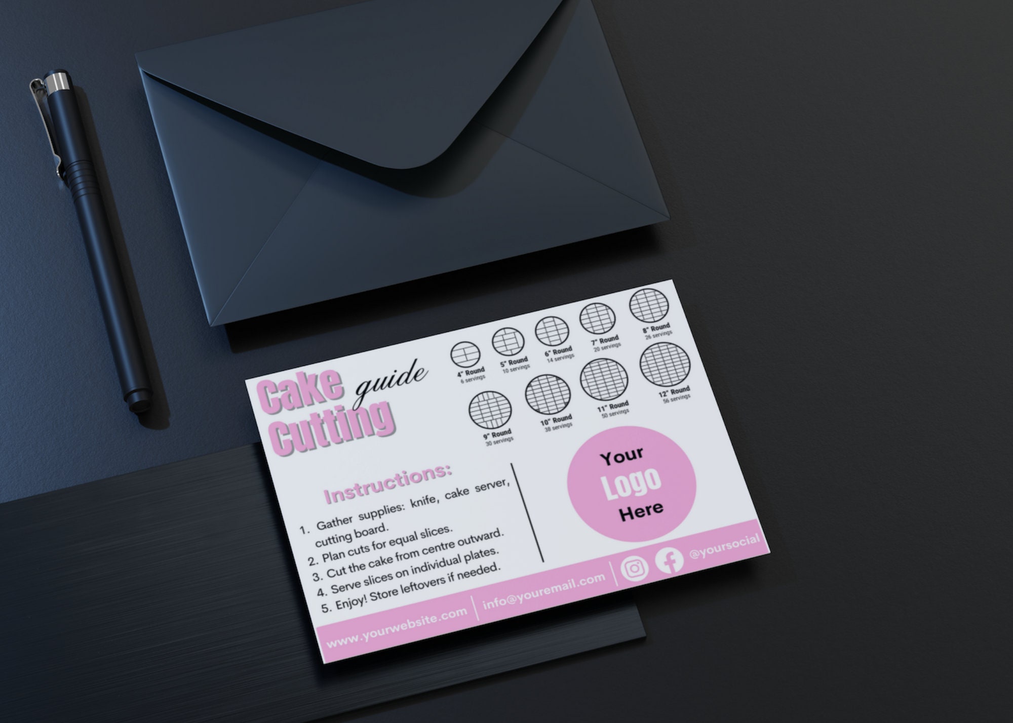 CANVA Cake Care & Cutting Guide Editable Template Cake Care - Etsy UK