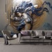 3D Embossed Lady Wallpaper- Painting Art Wallpaper - Removable ...