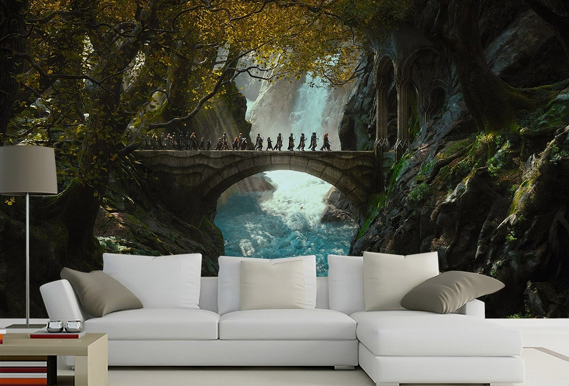 Lord of the Rings Wallpaper | Hobbit Rivendell Bridge | Peel and Stick ...