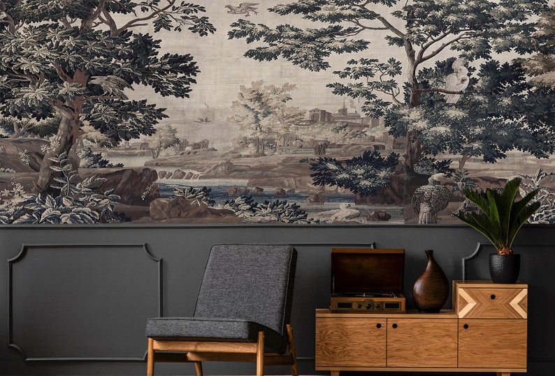 Tropical Wallpaper Tree Murals Forest View Mural - Etsy