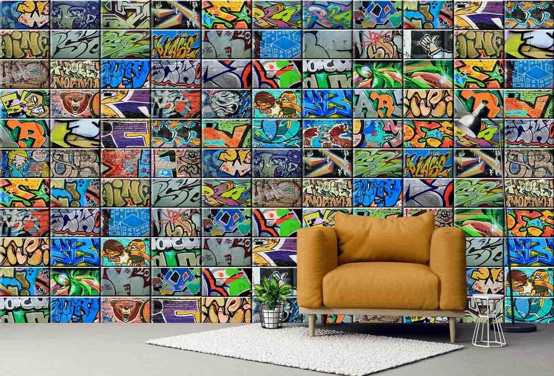 Pop Art Wallpaper, Retro Pop Art Mural - Removable Wallpaper - Peel and ...
