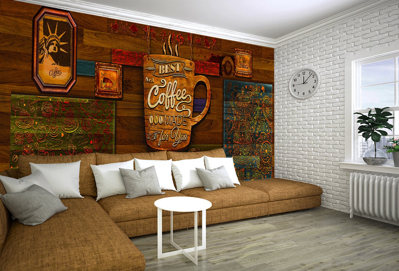 Cafe Wallpaper - Removable Wallpaper - Peel and Stick - Coffee Cup ...