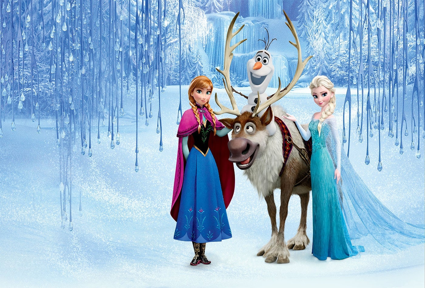 Elsa & Anna Wallpaper Frozen Wallpaper Removable Wallpaper Peel and ...