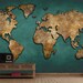 Modern Abstract Embossed World Map Wallpaper Removable Wallpaper Peel ...