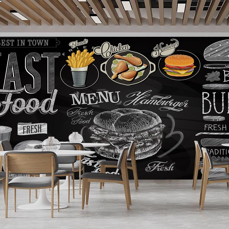 Restaurant Wallpaper - Etsy
