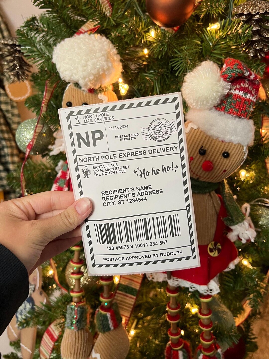 North Pole Shipping Label, Santa Shipping Label, Elf on the Shelf, Elf ...