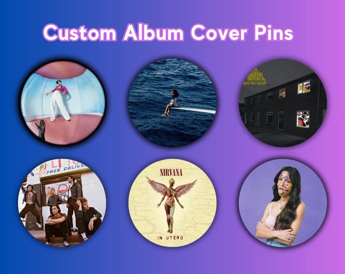 Album Cover Pins 1.25 Custom Music Album Pins for Backpacks Music Pin ...