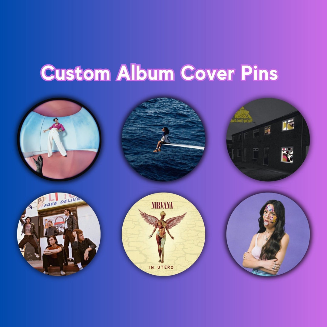 Album Cover Pins 125 Custom Music Album Pins For Backpacks Music Pin Buttons Pop Music Patches