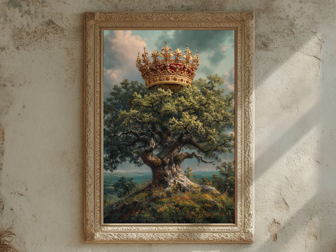 Royal Oak, Pub Style Paint, Tree Wall Art, Artistic Poster Print, Retro ...