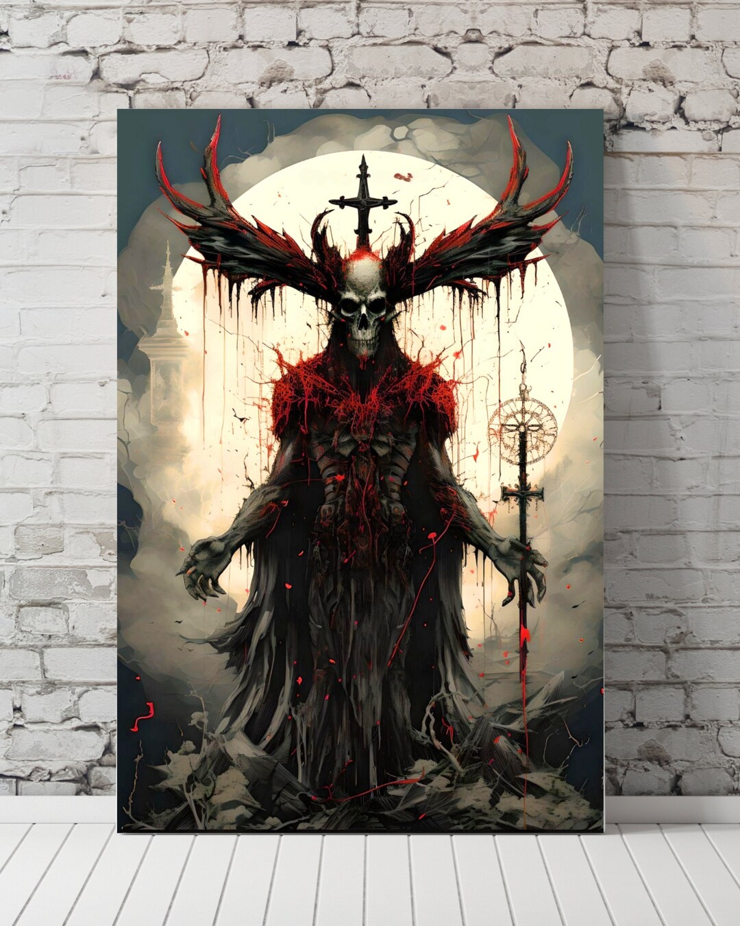Diablo Poster, Demon Wall Art, Dark Art Decor, Premium Matte Paper ...
