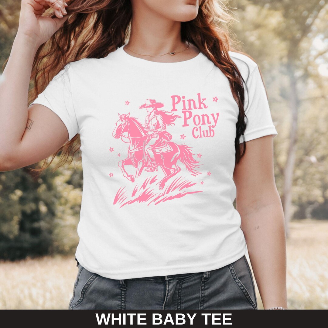 Pink Pony Club Y2K Babytee WLW Funny Baby Tee, Cute Femme Lesbian Shirt ...