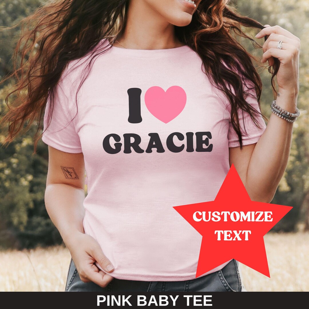 Custom Y2K Babytee Y2K Gifts Hers Custom Text Baby Tee Teenager Babytee ...