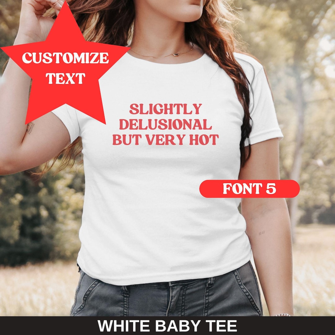 Custom Y2K Babytee, Custom Text Baby Tee, Cute Y2K Aesthetics, Y2K ...