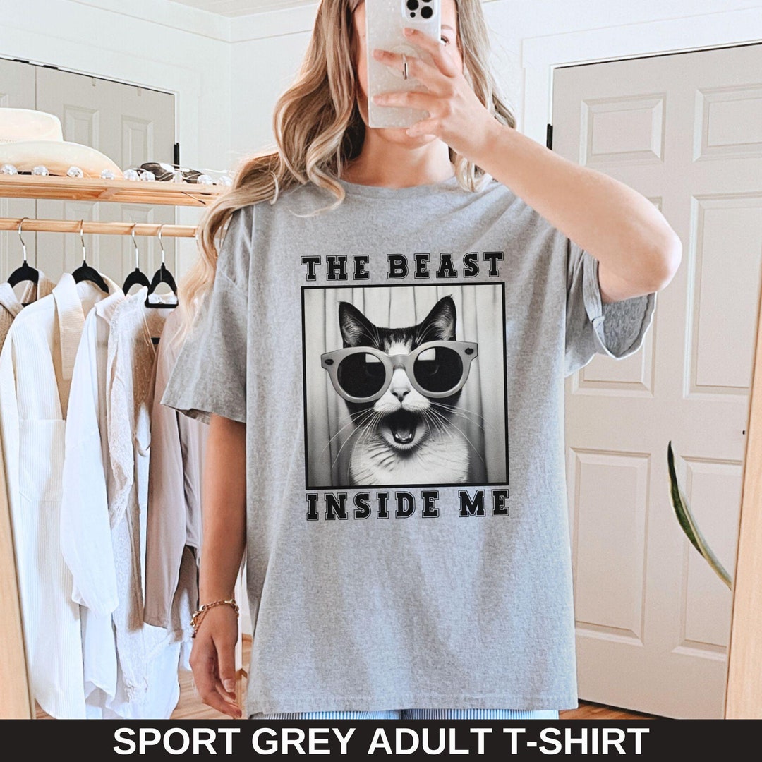 Funny Cat Photobooth Graphic Tshirt, Cat Lovers Gift, Y2K Babytee for ...
