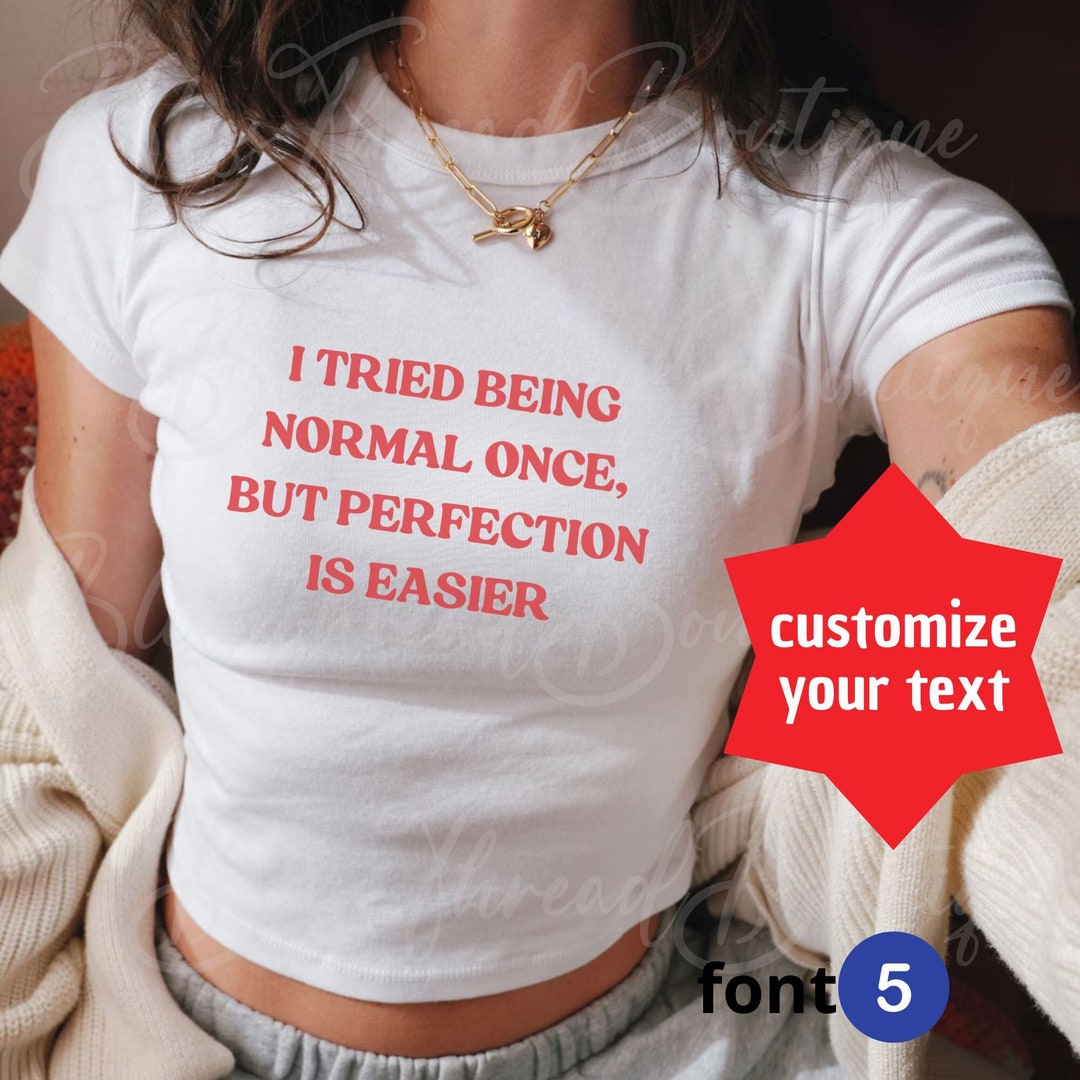 Custom Y2K Babytee, Custom Text Baby Tee, Cute Y2K Aesthetics, Y2K ...