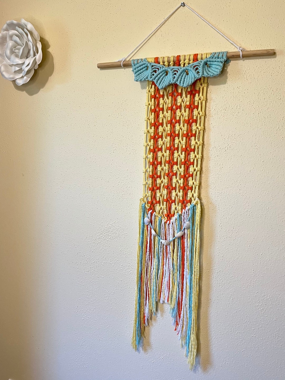 Macrame Mermaid Tail Sunset Colors - Etsy