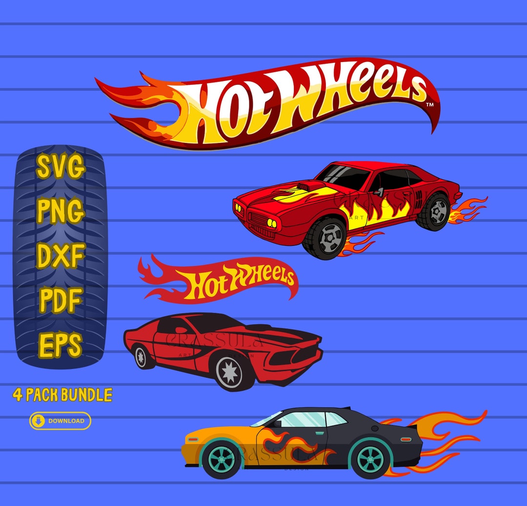 Hot Car Wheels Svg Bundle High Quality Race Cars For Cricut For
