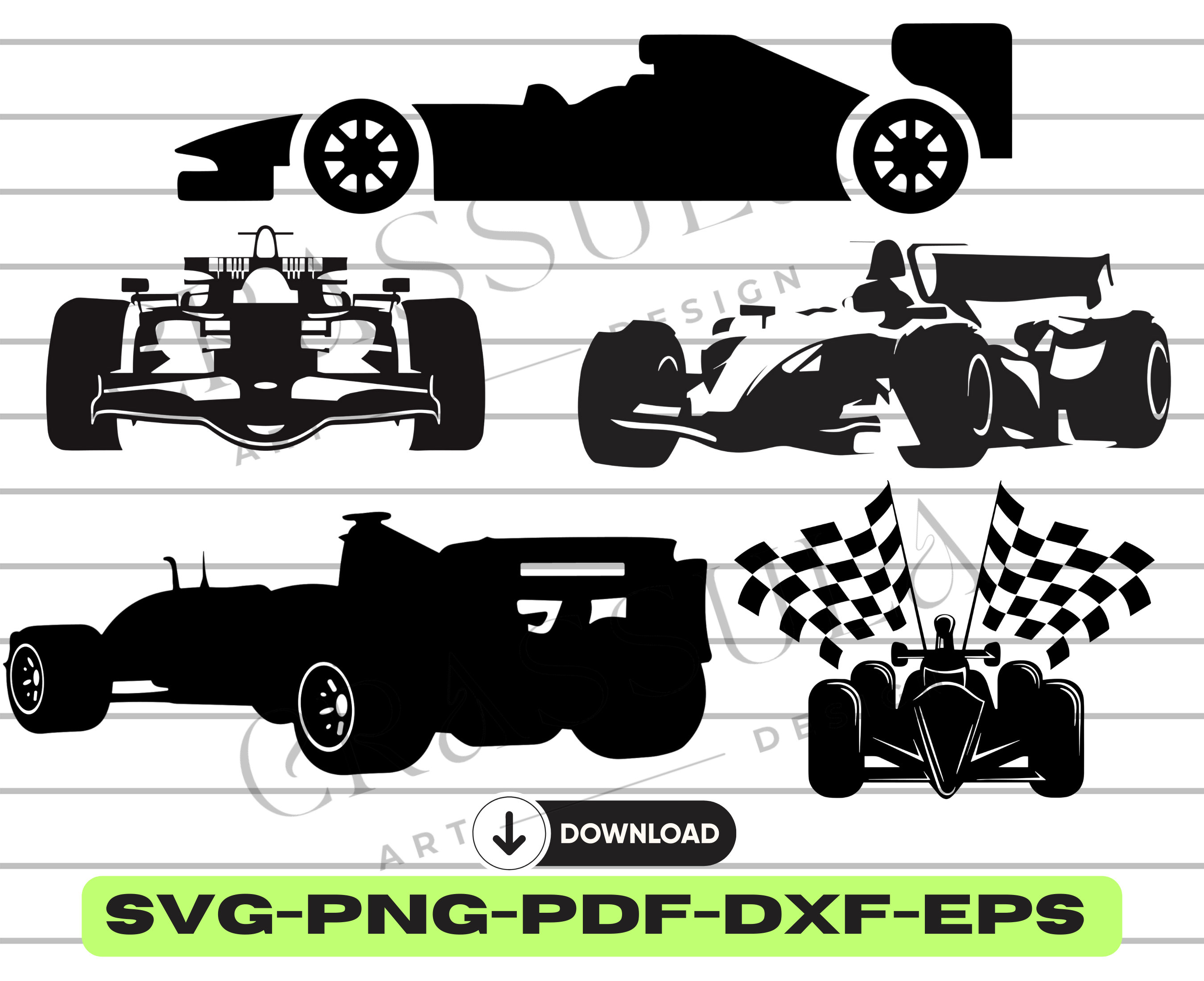 F1 Race Car Silhouette
