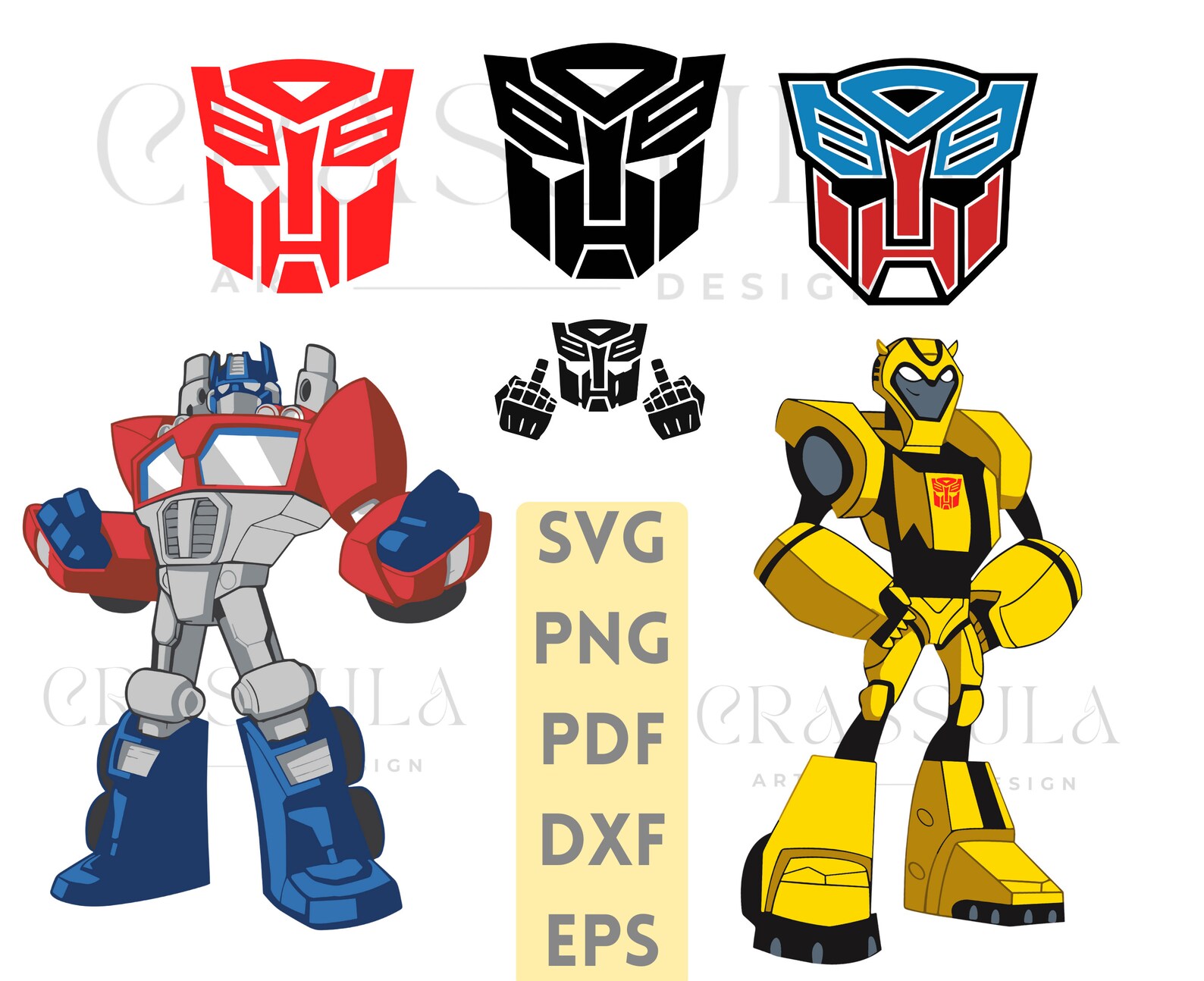 Transformers Bundle Svg, Png, Dxf, Pdf, Eps, for Cricut, for Laser ...