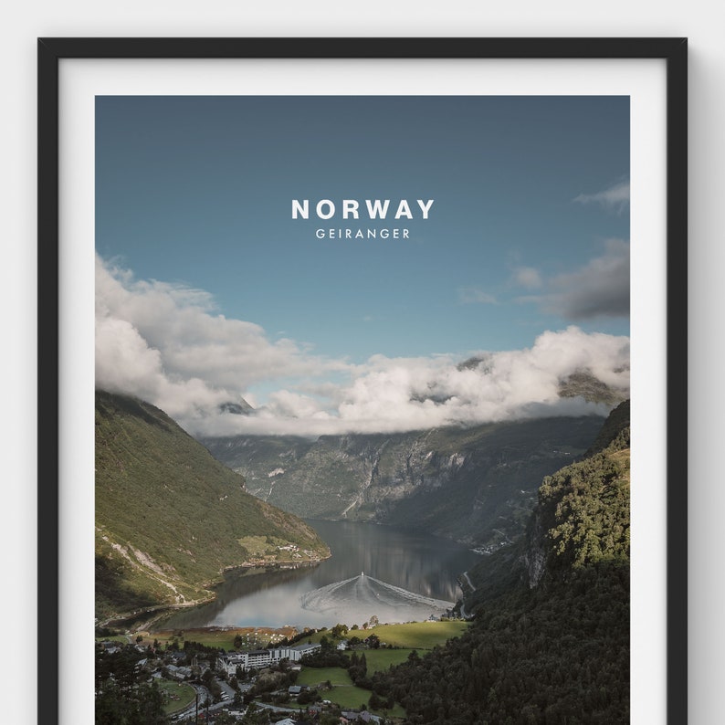 Norway Geiranger Travel Poster Print | Travel Photography | Wall Art ...