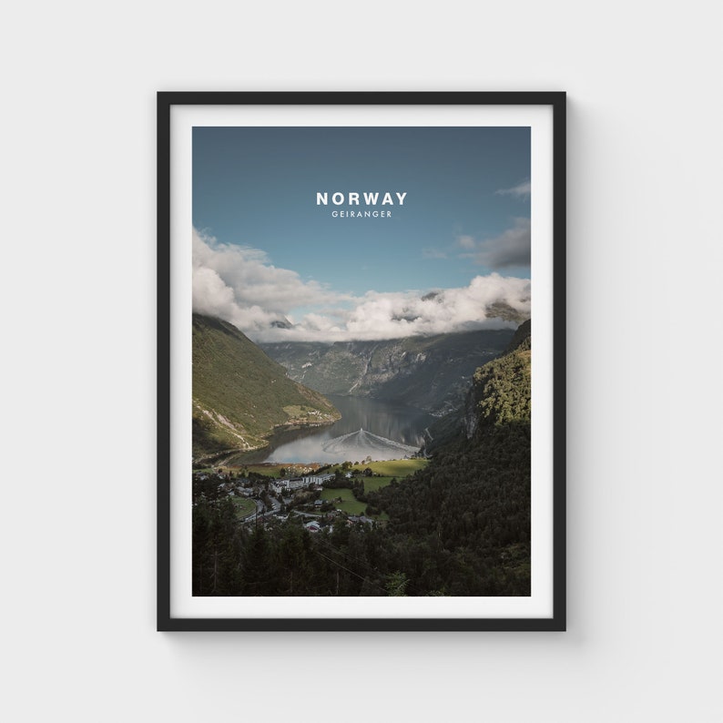 Norway Geiranger Travel Poster Print | Travel Photography | Wall Art ...
