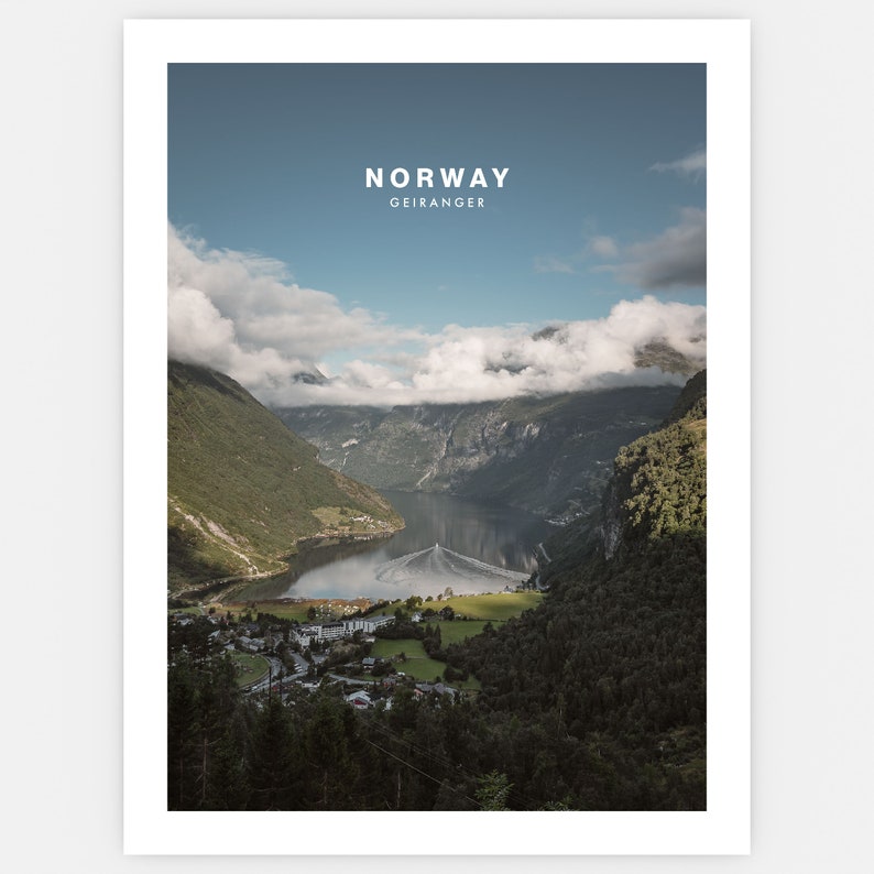 Norway Geiranger Travel Poster Print | Travel Photography | Wall Art ...