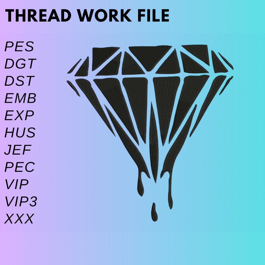 Bloody Diamond Embroidery Design. Diamond Embroidery Files. Dark ...