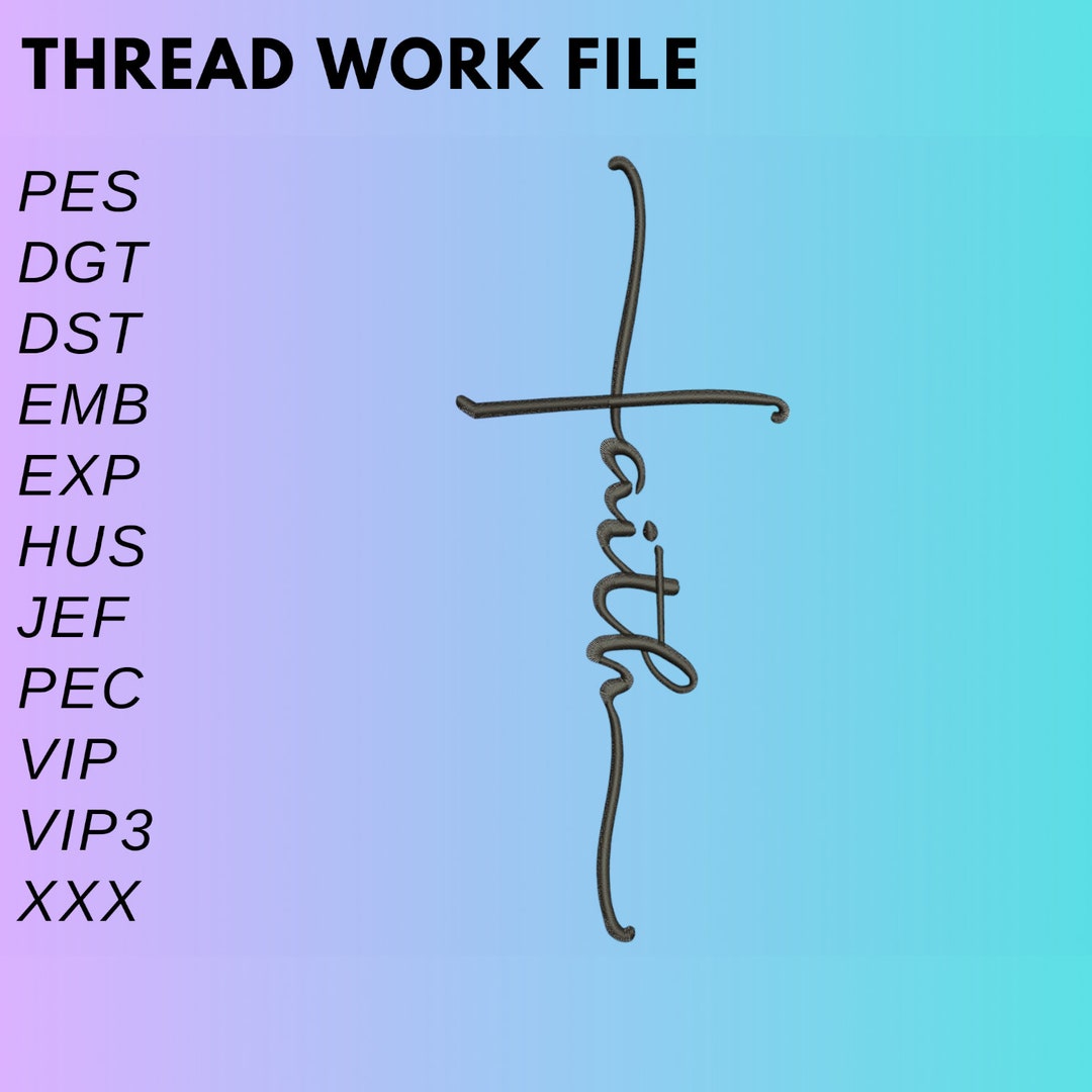 Faith Embroidery Design. Christian Embroidery Files. Religious ...