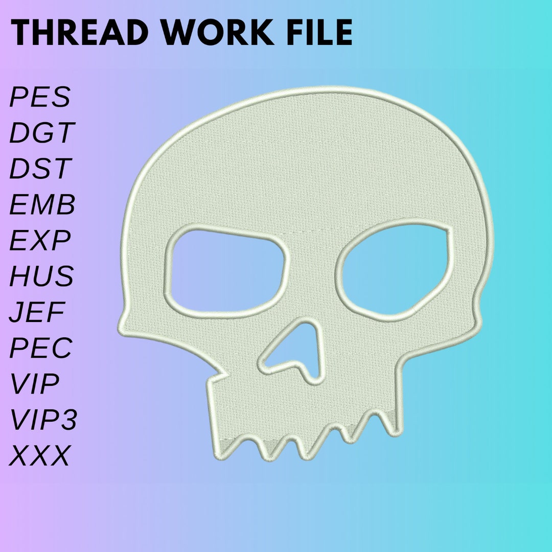 Sid Skull Embroidery Design File 2x2, 4x4, 5x7. Toy Story Embroidery ...