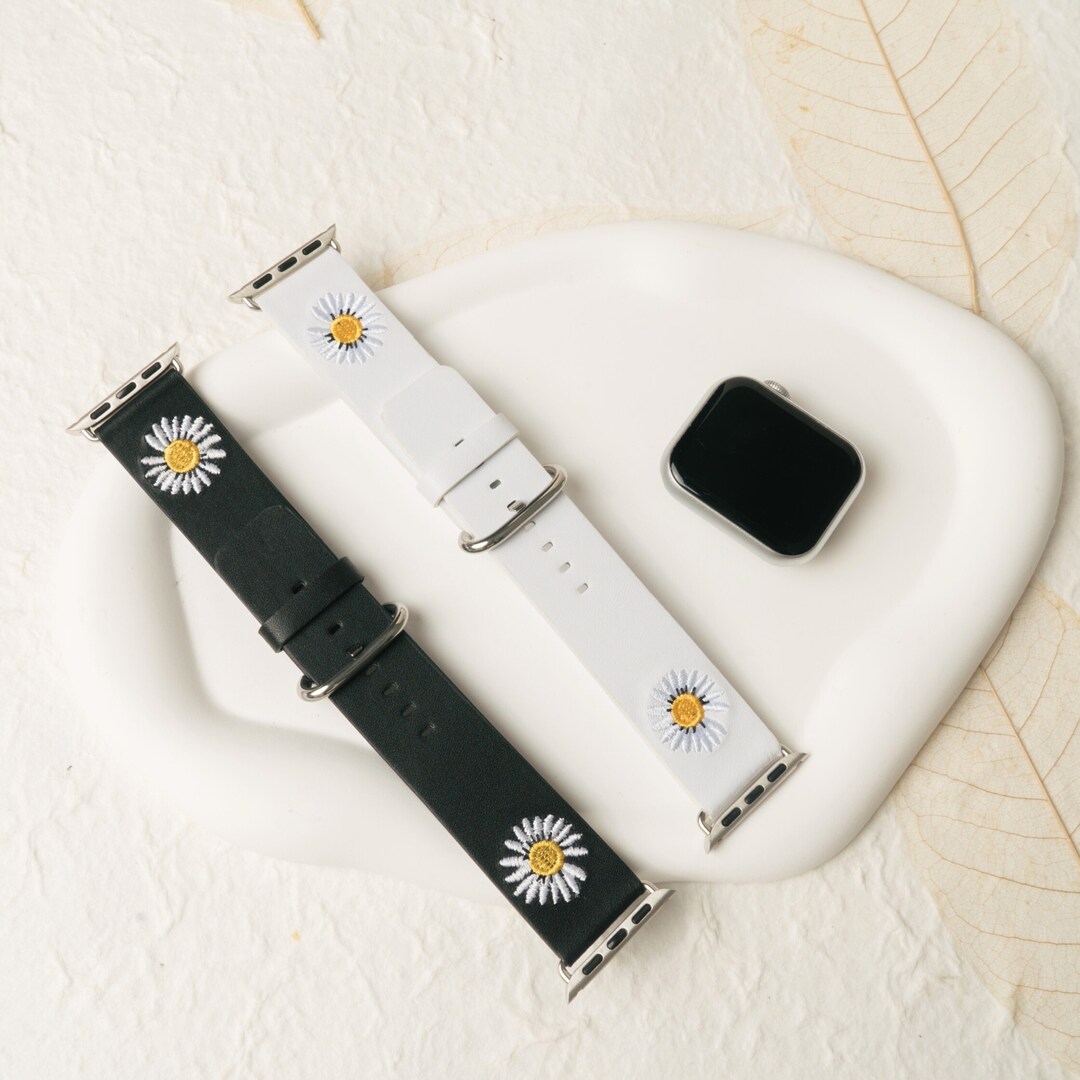 Leather Handmade Strap for Apple Watch • Straight and Slim Band • 10, 9 ...