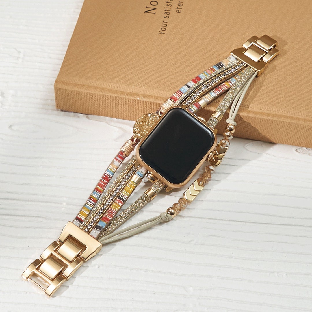 Bohemian Apple Watch Band • Leather Apple Watch Strap ...