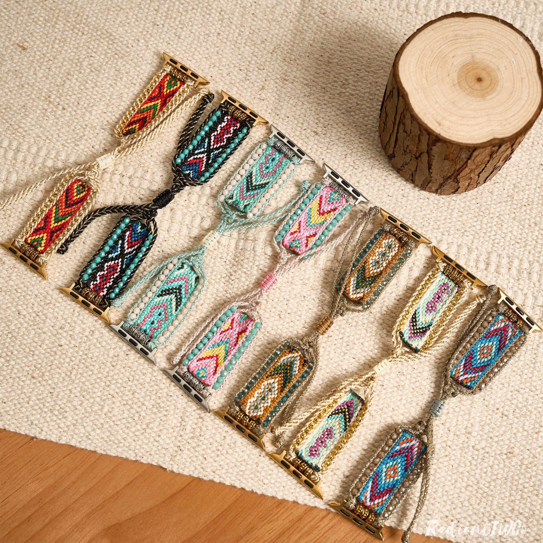 Bohemian Watch Band • Handmade Bracelet Watch Strap 38mm-41mm 42mm-49mm ...