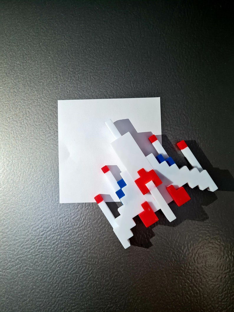 3D Printed Galaga Magnet - Etsy