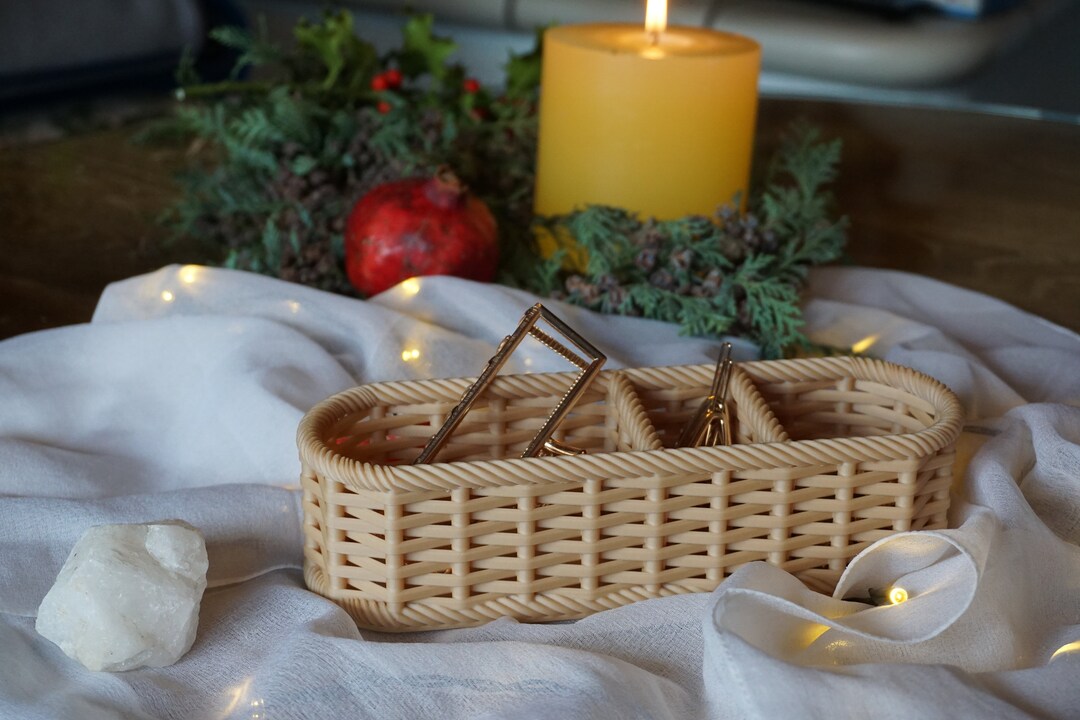 3D Printed Wood/pla Wicker Basket Style - Etsy