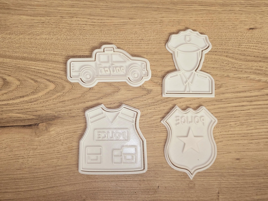 3D Printed Cookie Cutter Police Set Children Christmas - Etsy