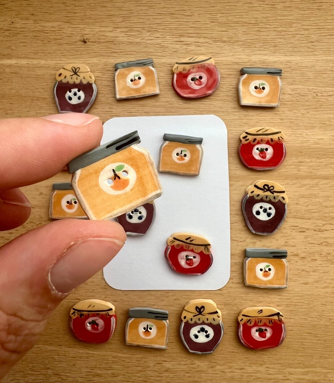 Jam Handmade Ceramic Buttons, Shaped Ceramic Buttons - Etsy