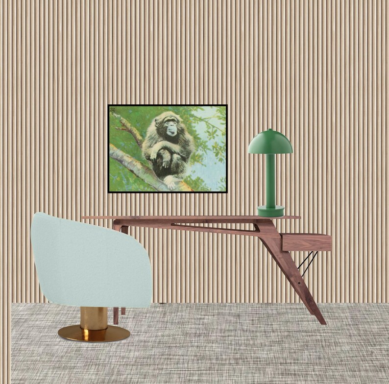 Vintage Monkey Print, Unique Animal Wall Print, Monkey Poster, Wall ...