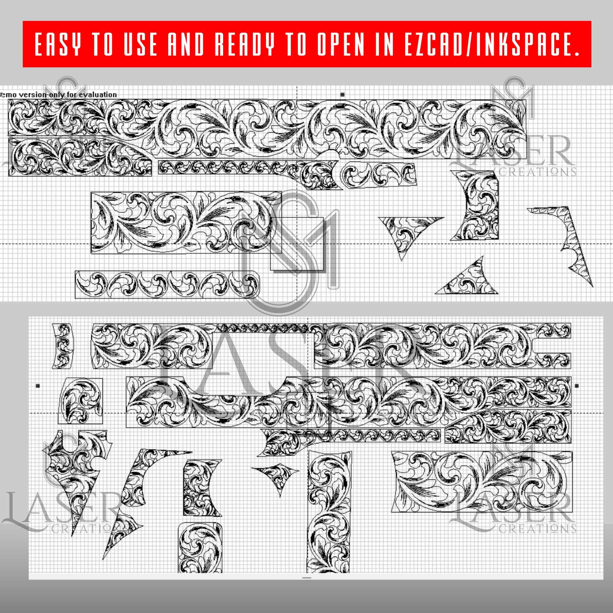 Colt 1911 Scroll Design Gun Engraving Files,pistol Engrave,vector ...