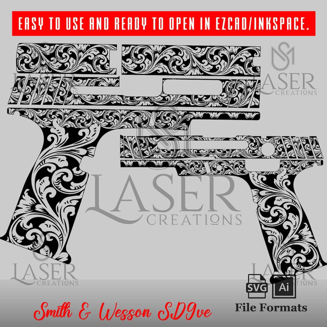 Smith&wesson-sd9-b Design Gun Engraving Filespistol - Etsy