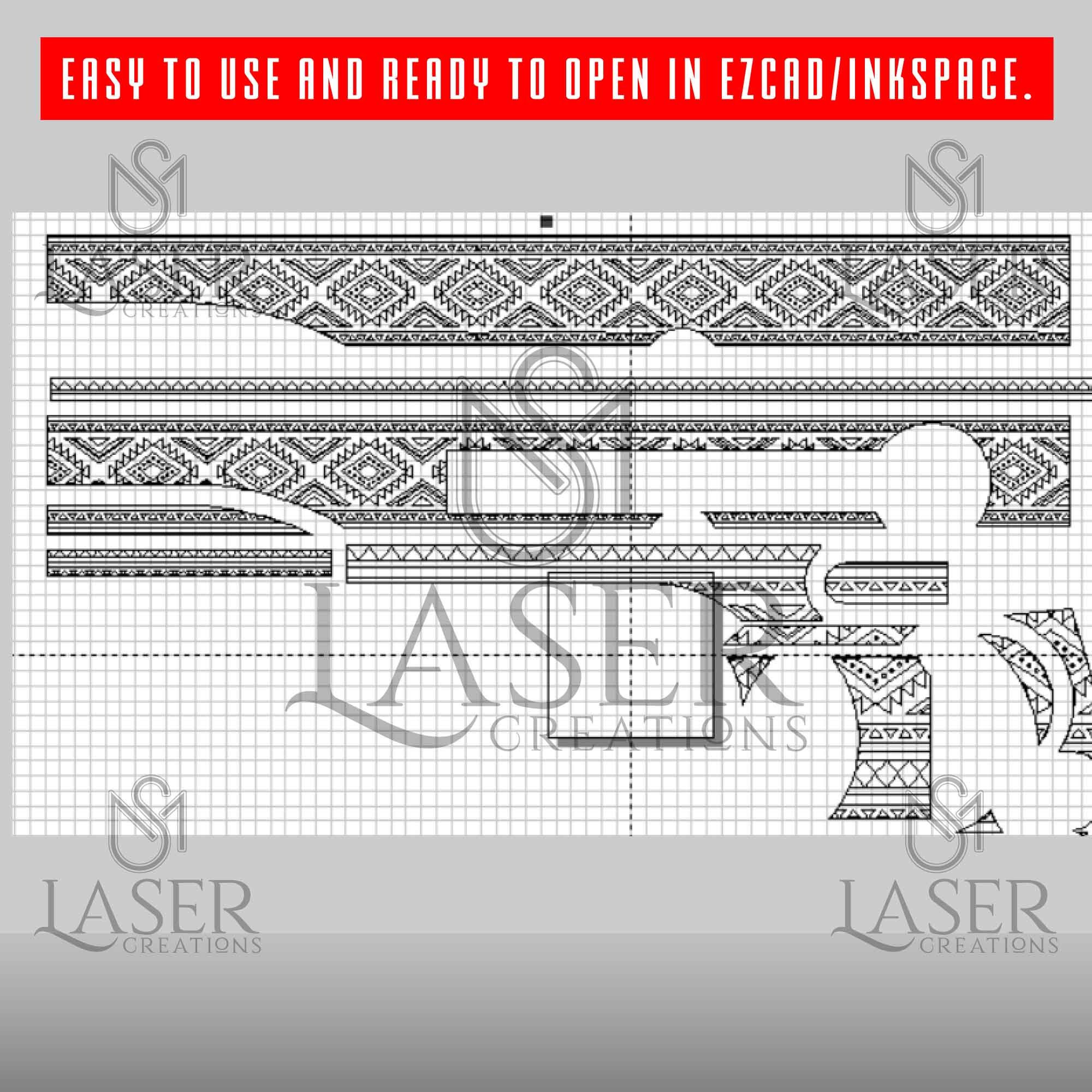 Colt Govment Aztec Design Gun Engraving Files,pistol Engrave,vector ...