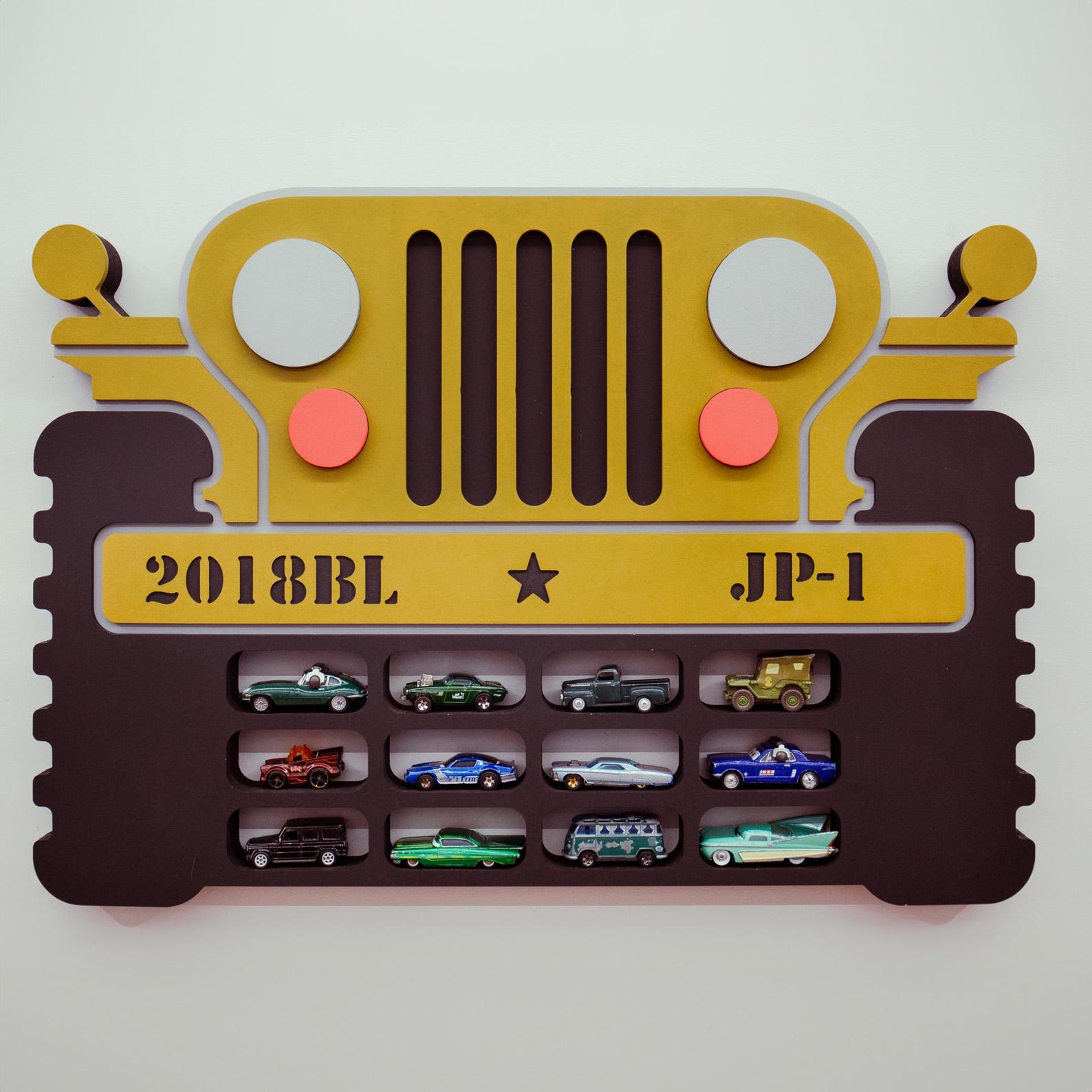 Cars Shelf Organizer Plywood Garage Shelf for Cars Hot Wheels 44 ...