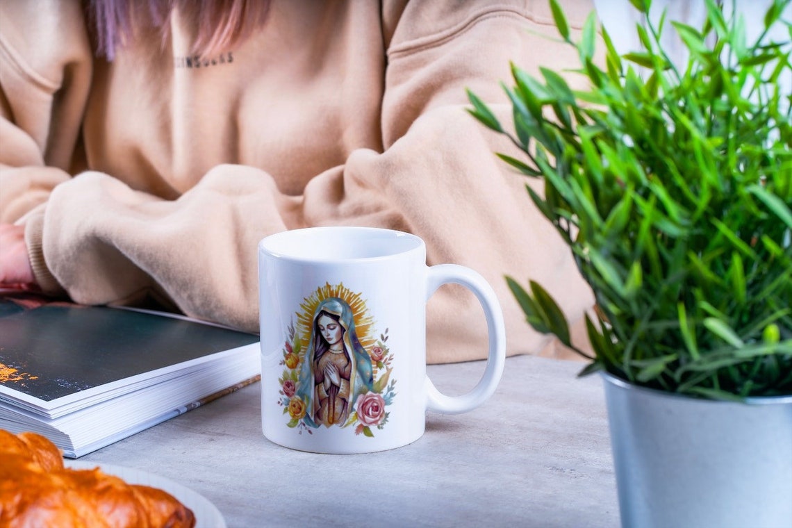 La Virgen Maria Mug, Virgin Mary Mug,virgen De Guadalupe Mug,virgen De ...