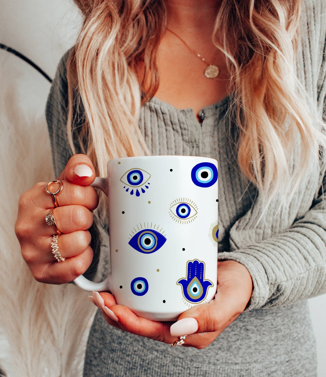 Evil Eye Mug, Mug Evil Eye,tiny Evil Eye,coffee Mug,cool Mug, Evil Eye ...