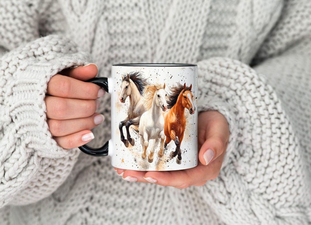 Running Horses Coffee Mug, Horses Gifts, Horses Lover Gift, Animal Mug ...